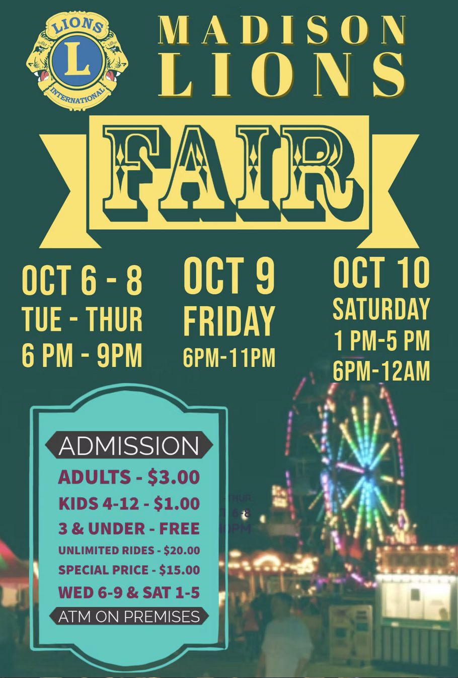 Fair Updates – Lions Club Madison Georgia